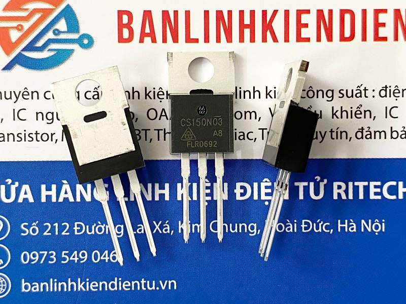 Mosfet kênh N CS150N03 A8 150A 30V TO220
